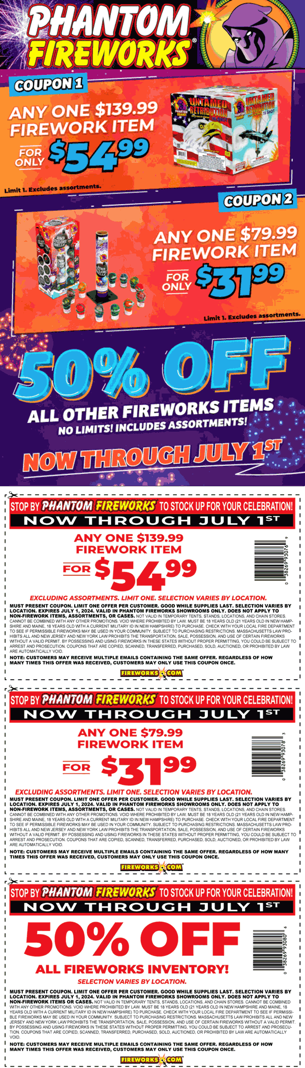 50% off everything & more at Phantom Fireworks #phantomfireworks - The ...