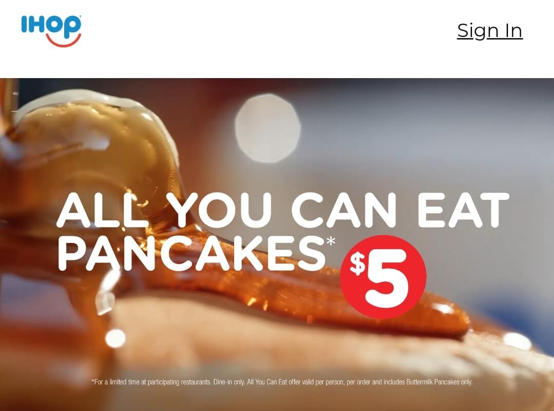 Bottomless pancakes = $5 at IHOP restaurants #ihop - The Coupons App®