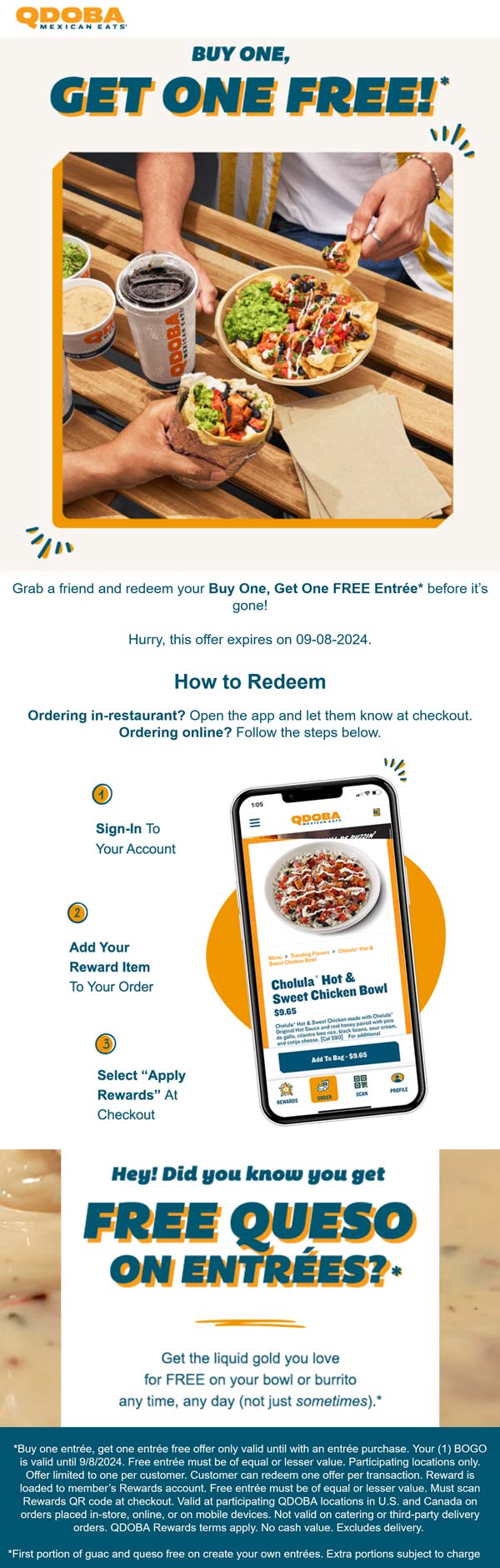 Second entree free via login at Qdoba Mexican Eats #qdoba - The Coupons ...