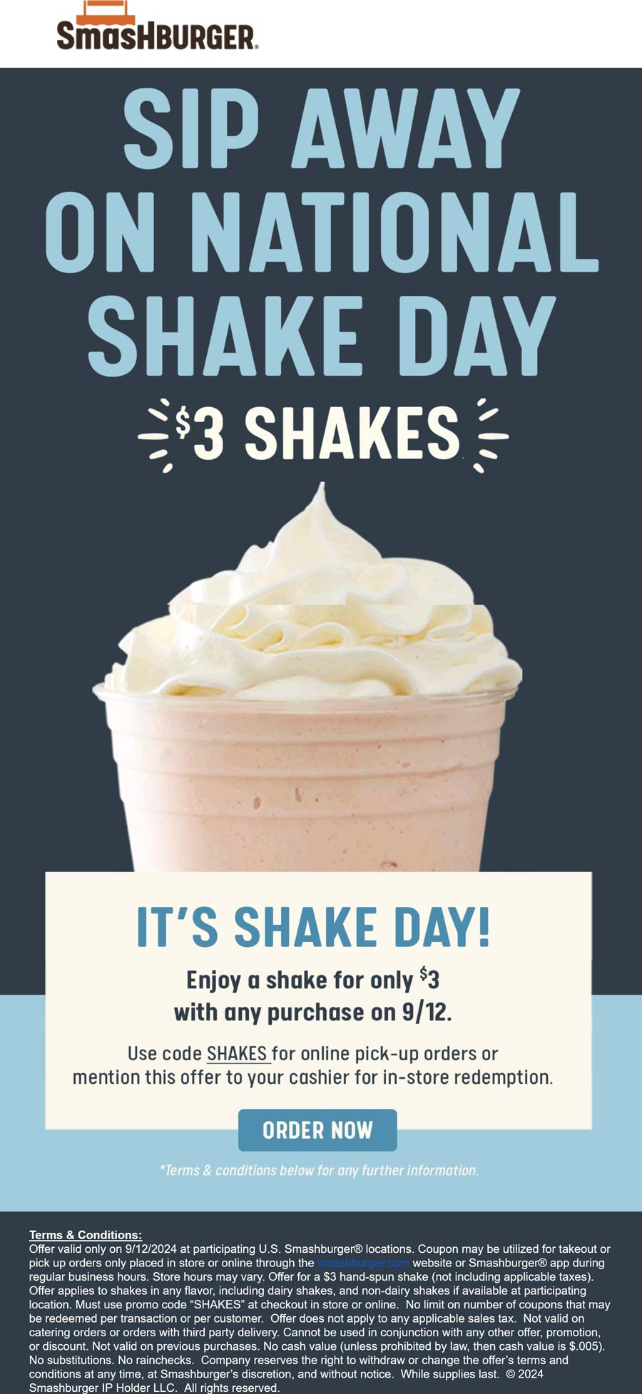 $3 milkshake Thurs at Smashburger restaurants #smashburger - The ...