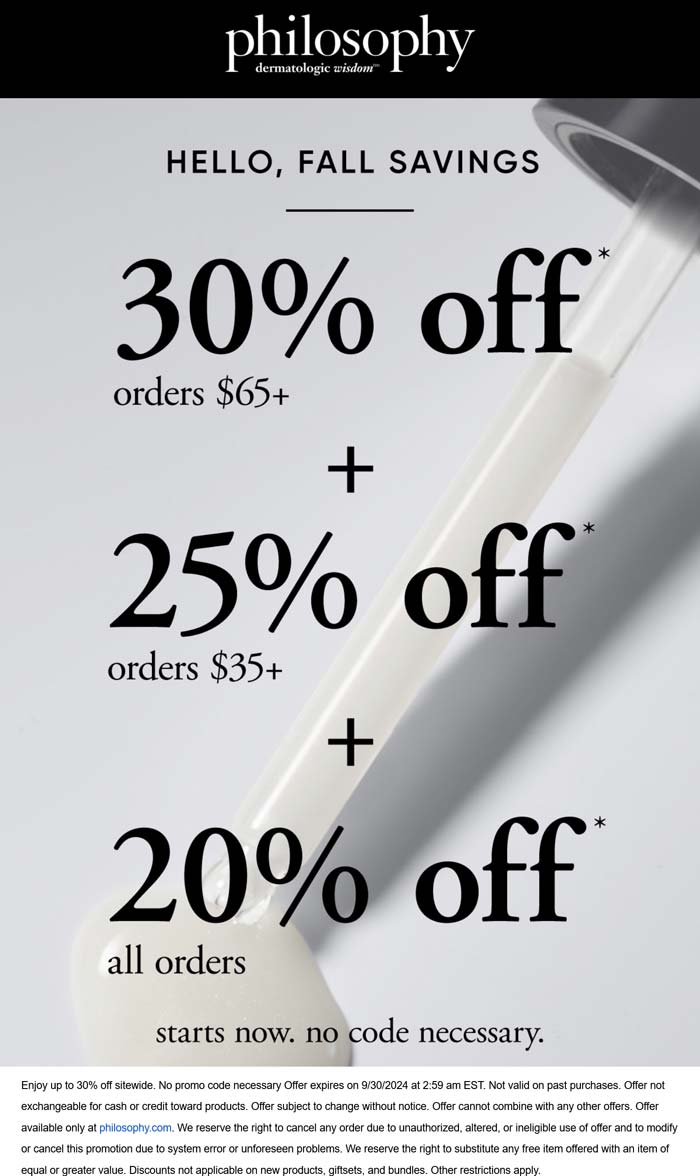 20-30% off at Philosophy #philosophy - The Coupons App®