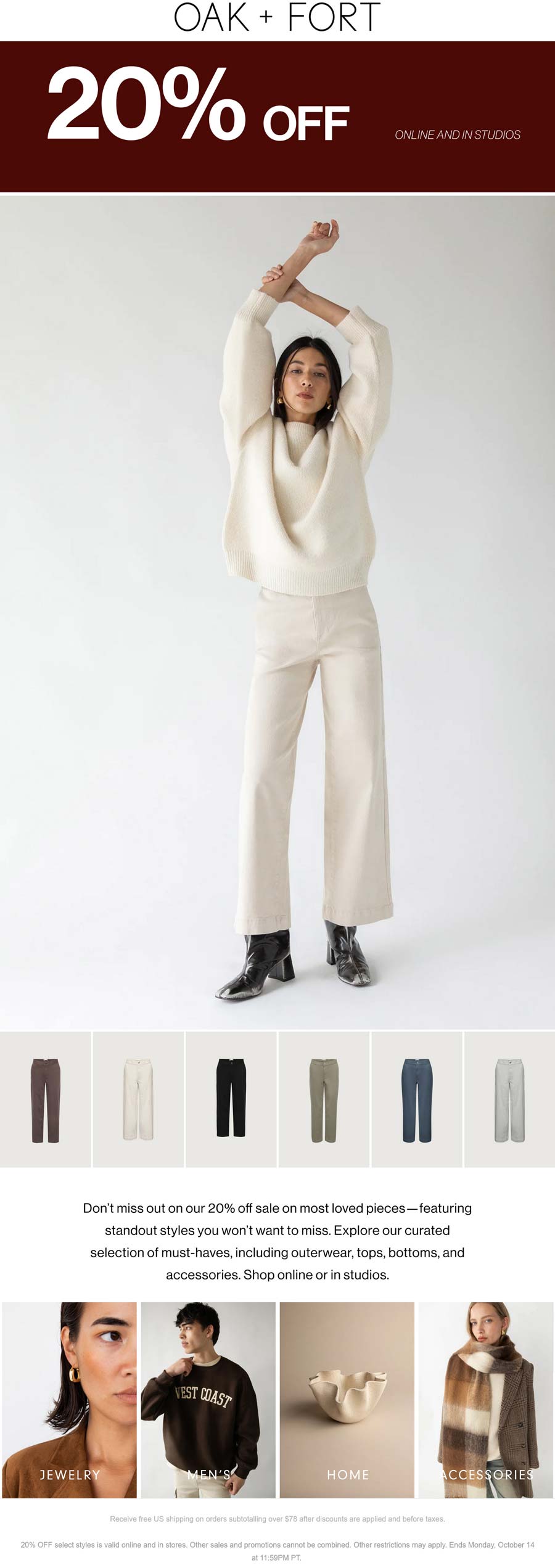 20% off at Oak + Fort, ditto online #oakfort - The Coupons App®