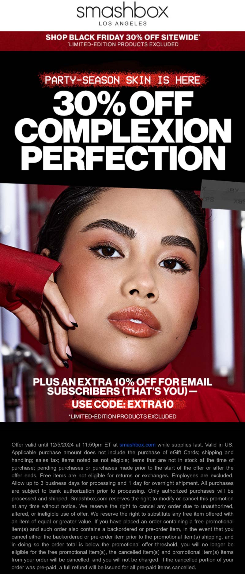 30% off everything at Smashbox cosmetics #smashbox - The Coupons App®