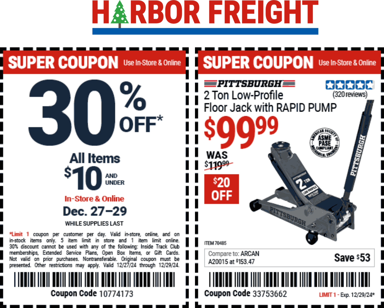 30% off all items under $10 at Harbor Freight Tools #harborfreight - The Coupons App®
