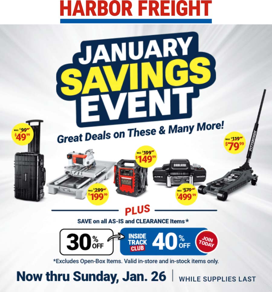 30% off & more on clearance items at Harbor Freight #harborfreight ...