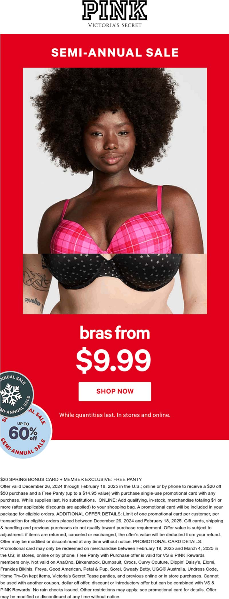 $10 bras & more at PINK #pink - The Coupons App®