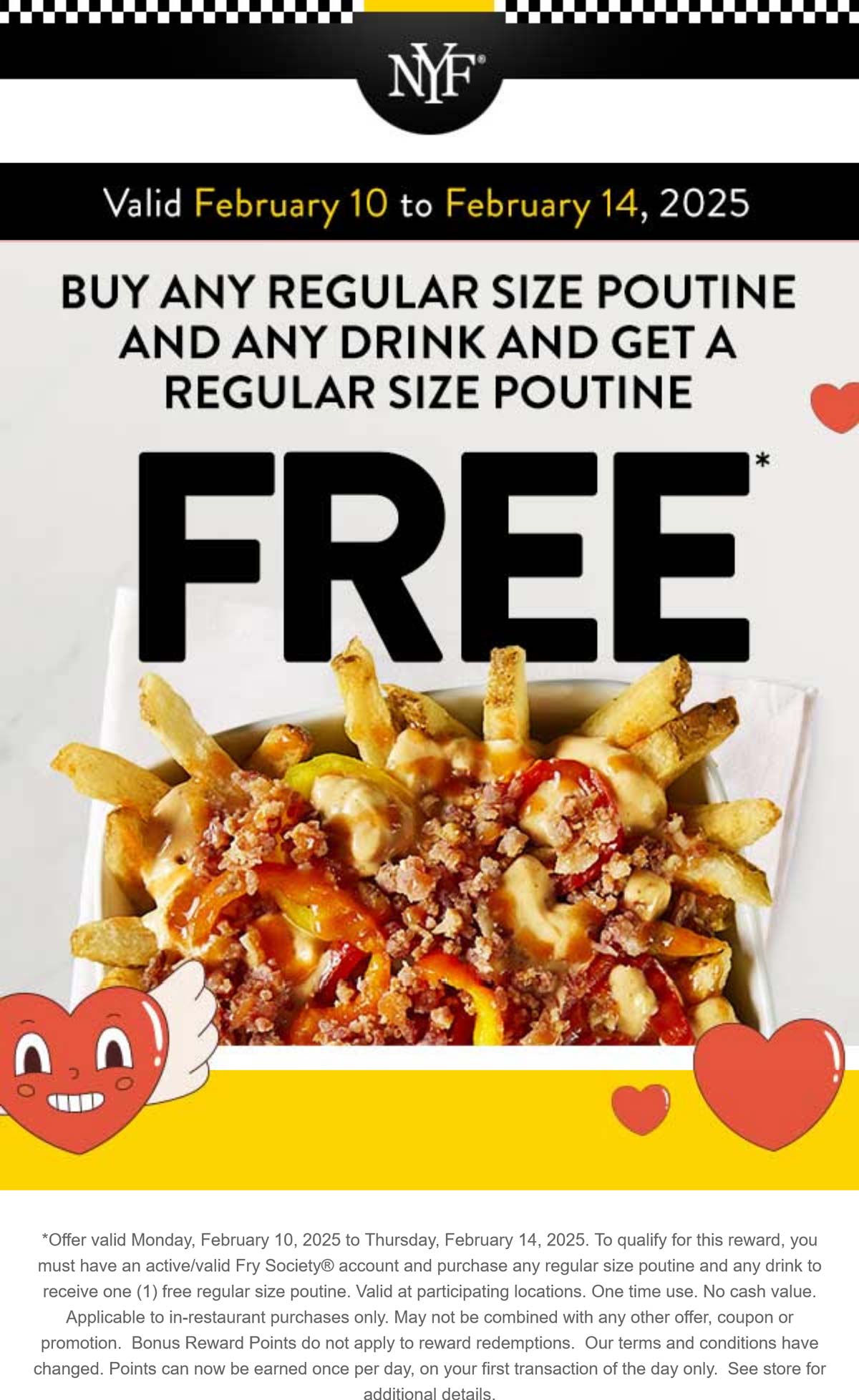 Second poutine free at New York Fries #newyorkfries - The Coupons App®