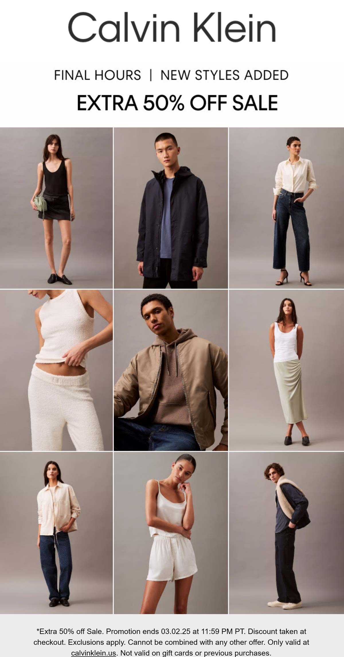 Extra 50% off sale items today at Calvin Klein #calvinklein - The ...