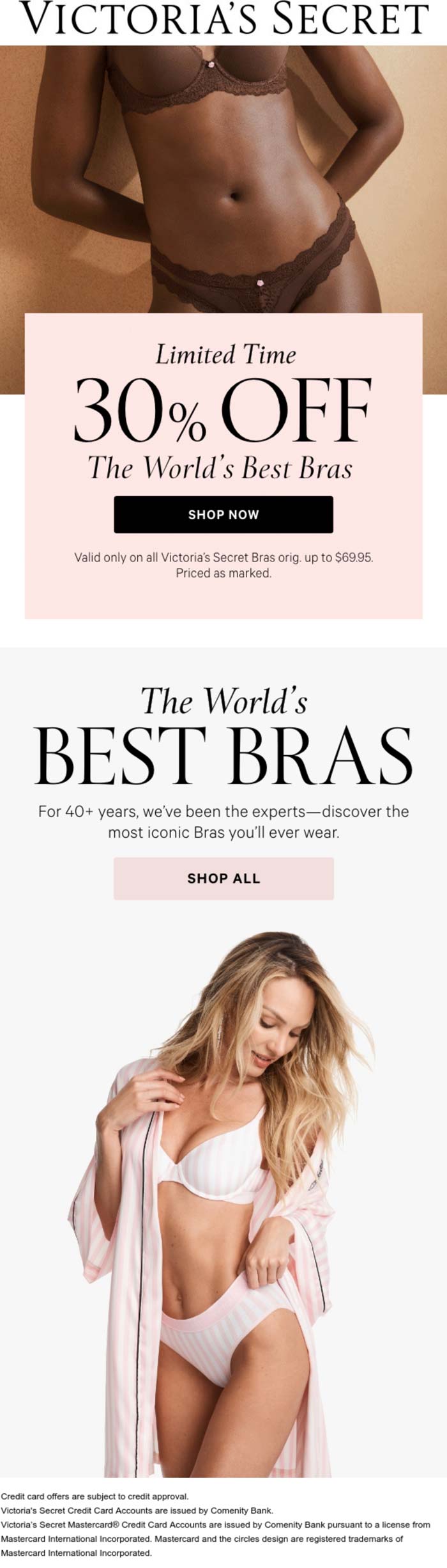 30% off bras at Victorias Secret #victoriassecret - The Coupons App®
