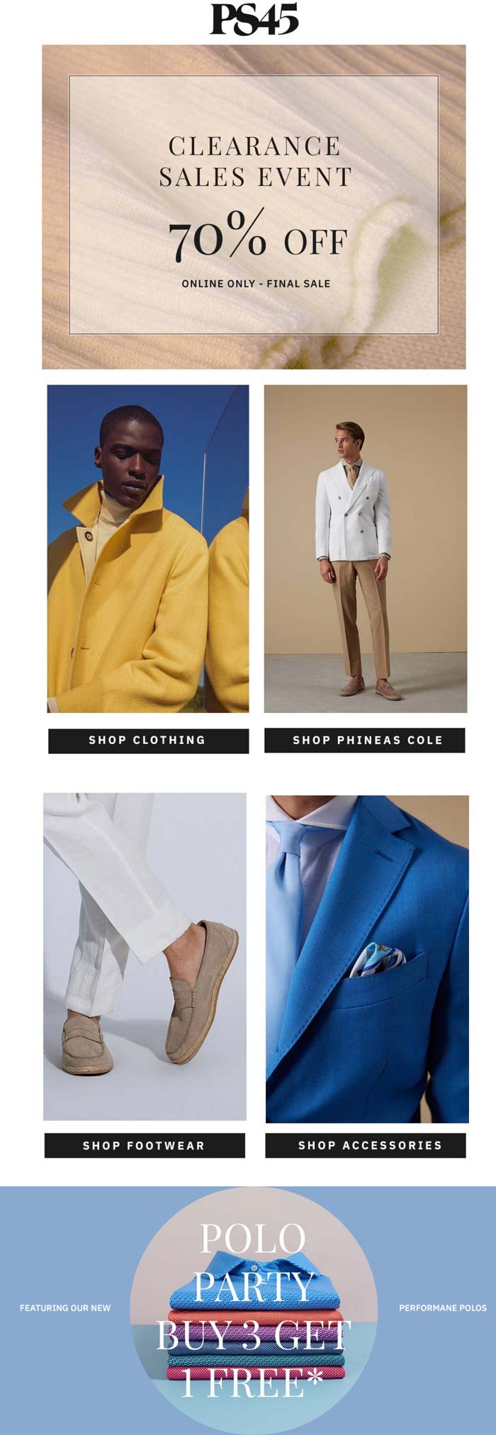 Extra 70% off clearance & 4th polo free at Paul Stuart #paulstuart ...