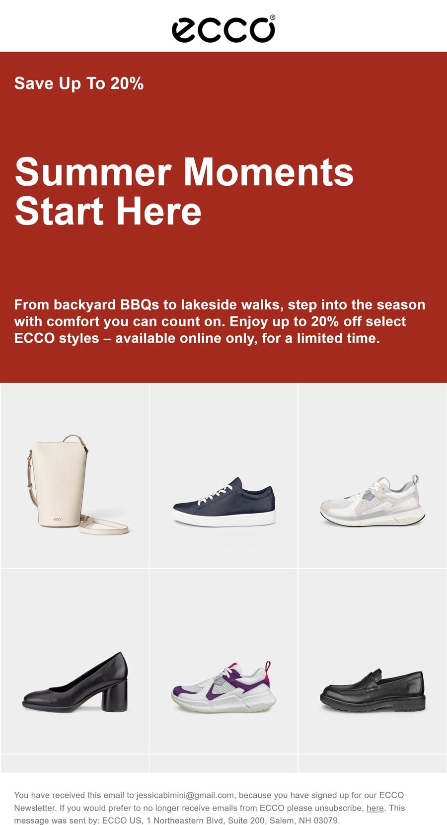 20% off online at ECCO #ecco - The Coupons App®