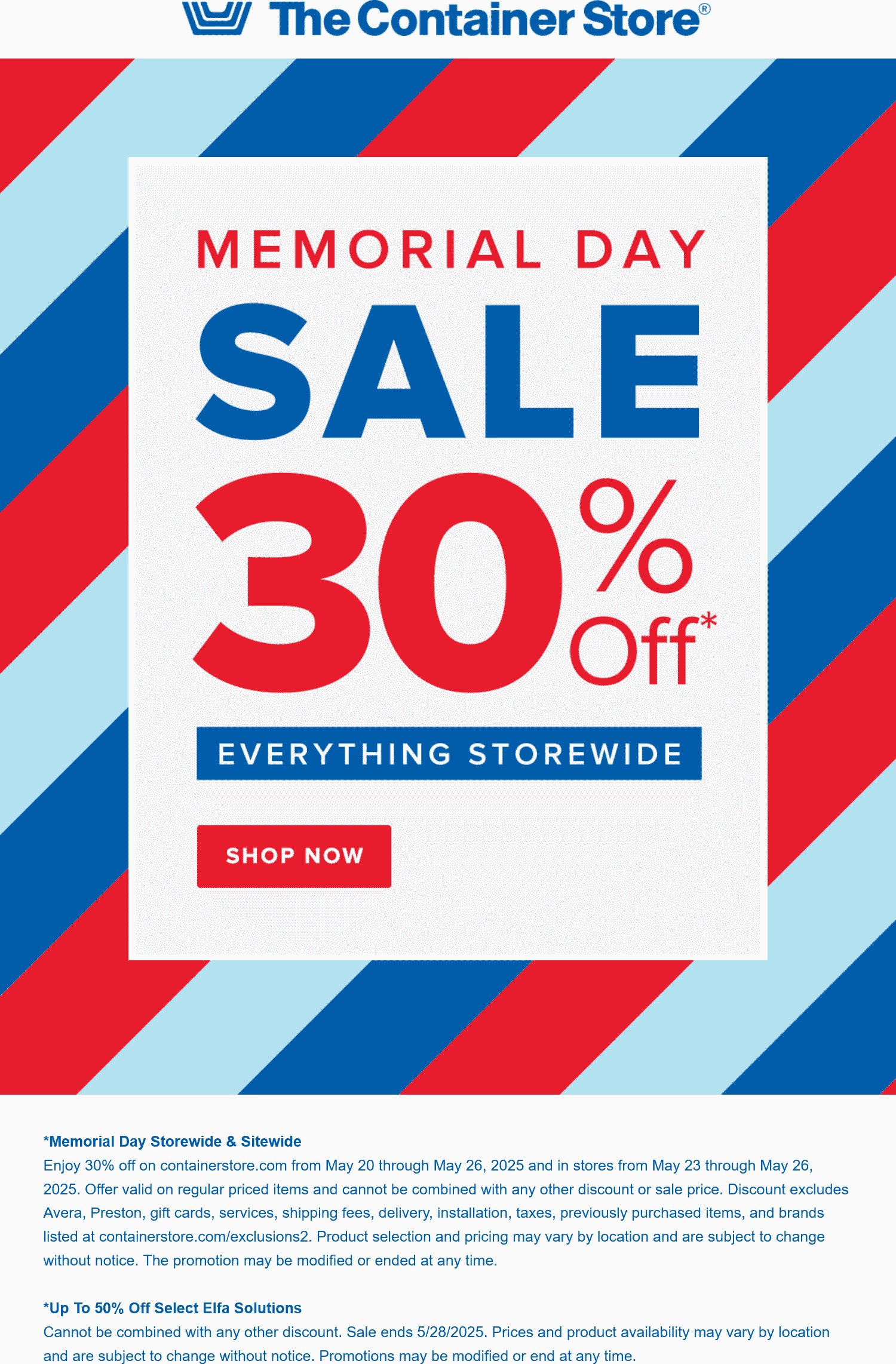 30% off everything at The Container Store #thecontainerstore - The ...