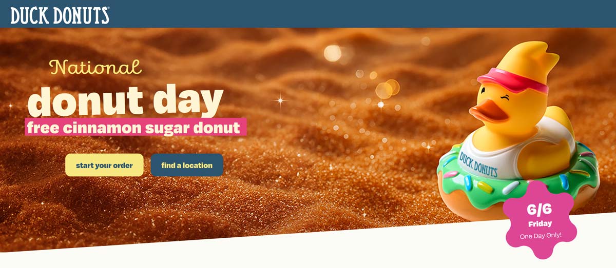 Free cinnamon sugar doughnut Friday at Duck Donuts #duckdonuts - The ...
