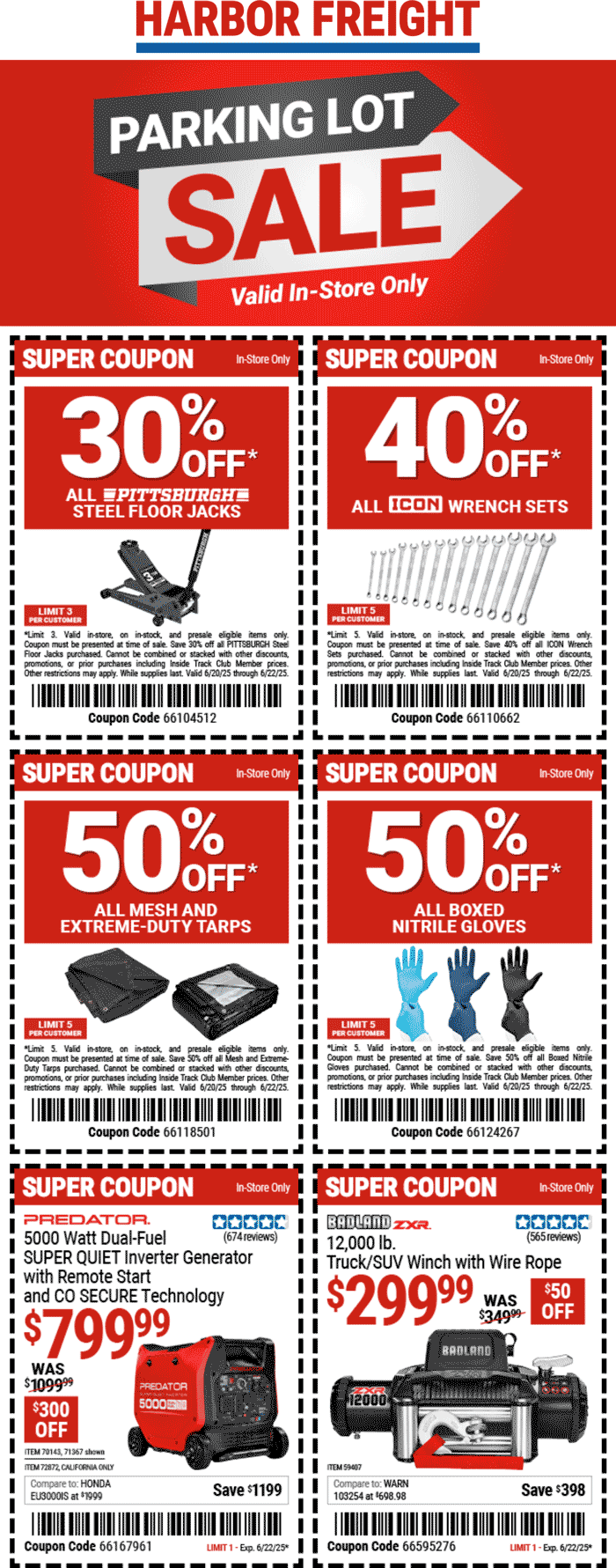 Harbor Freight Tools June 2025 Coupons and Promo Codes 🛒