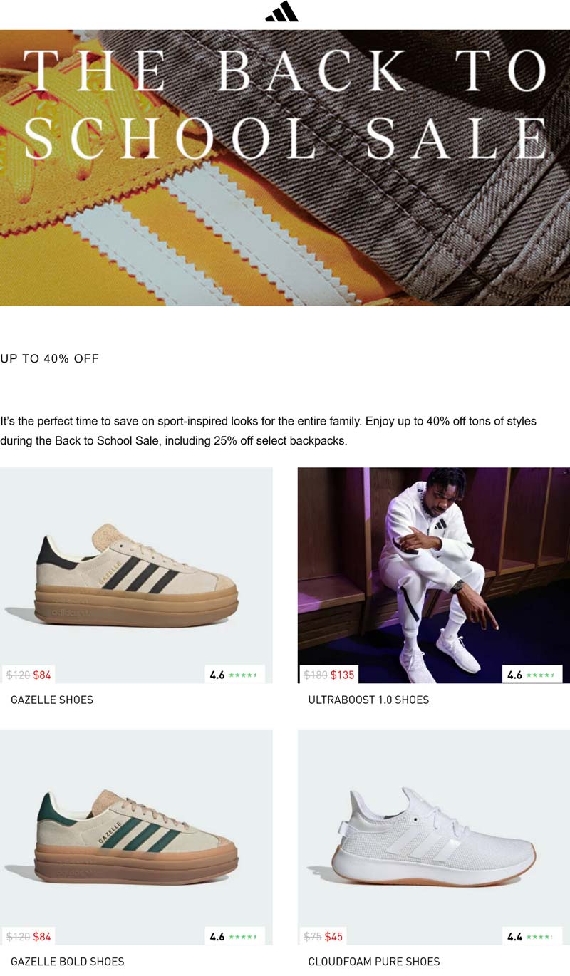25-40% off at Adidas #adidas - The Coupons App®