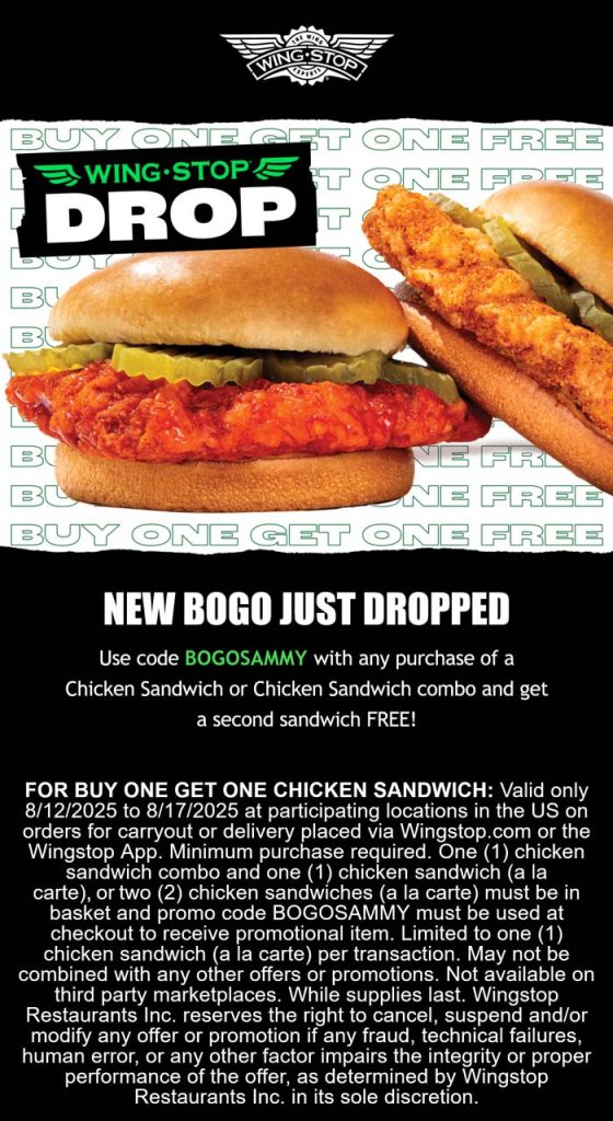 20 chicken wings = $20 at Wing Stop #wingstop - The Coupons App®