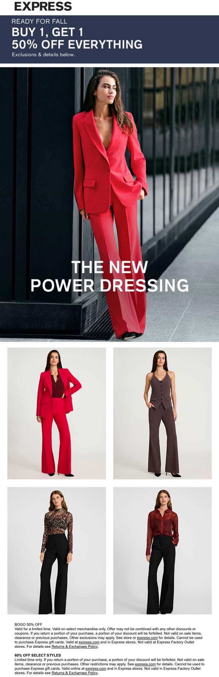 Second item 50% off at Express #express - The Coupons App®