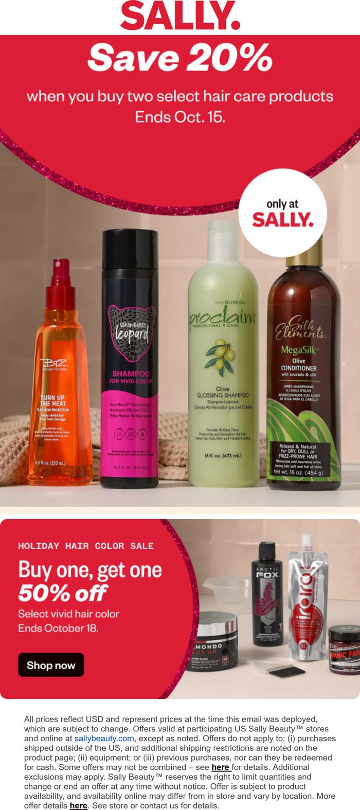 20% off 2+ items at Sally Beauty #sallybeauty - The Coupons App®