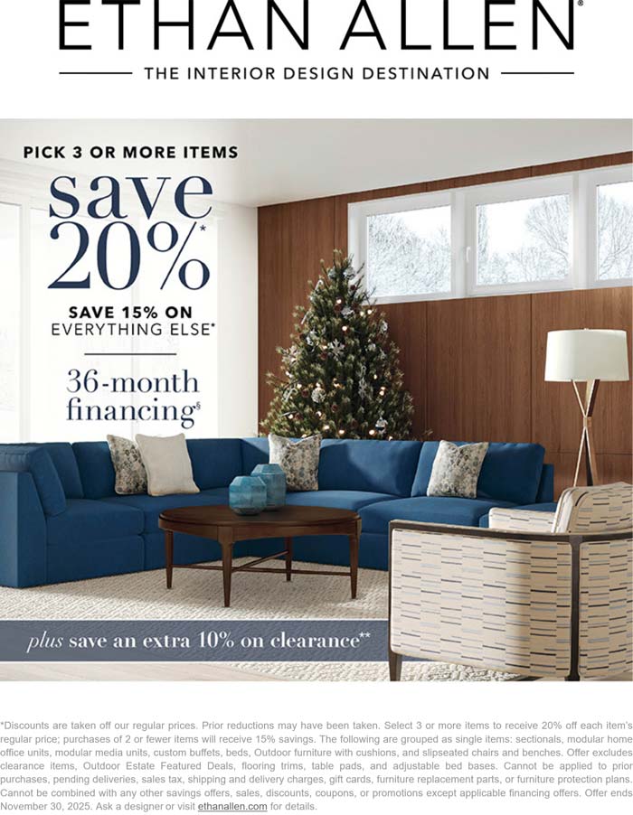 15-20% off at Ethan Allen #ethanallen - The Coupons App®