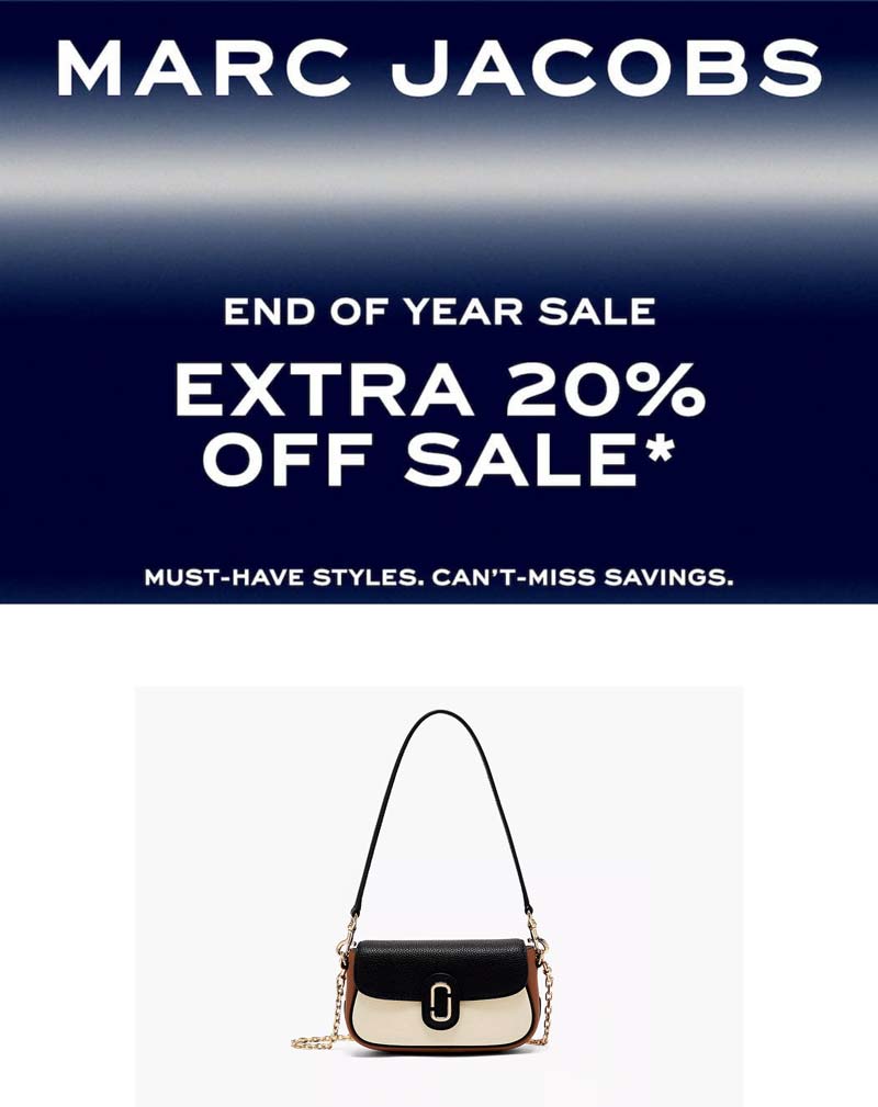 Extra 20% off sale items at Marc Jacobs #marcjacobs - The Coupons App®