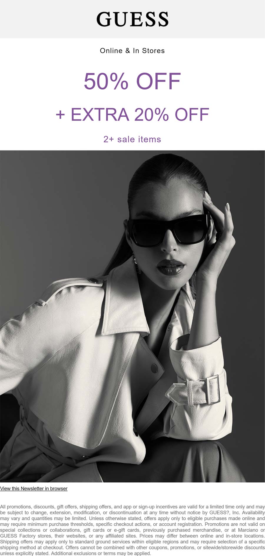 50-70% off at GUESS, ditto online #guess - The Coupons App®
