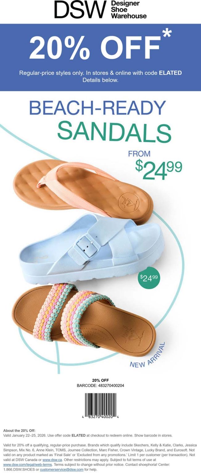 $10-$60 off $49+ at DSW shoes, or online via promo code BEMINE #dsw ...