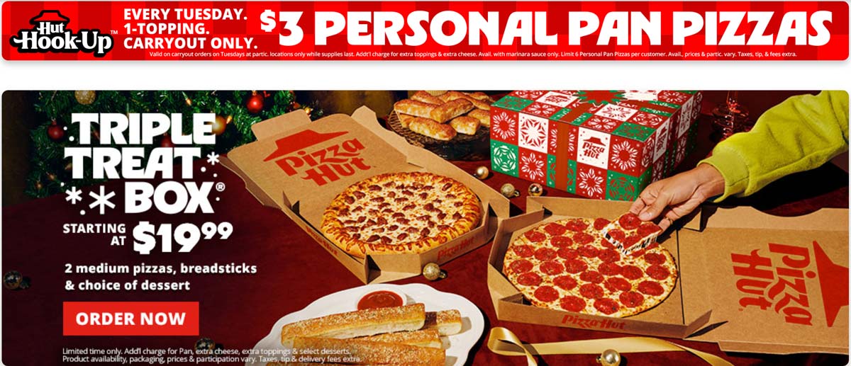 Any large 5 topping pizza = $10 at Pizza Hut #pizzahut - The Coupons App®