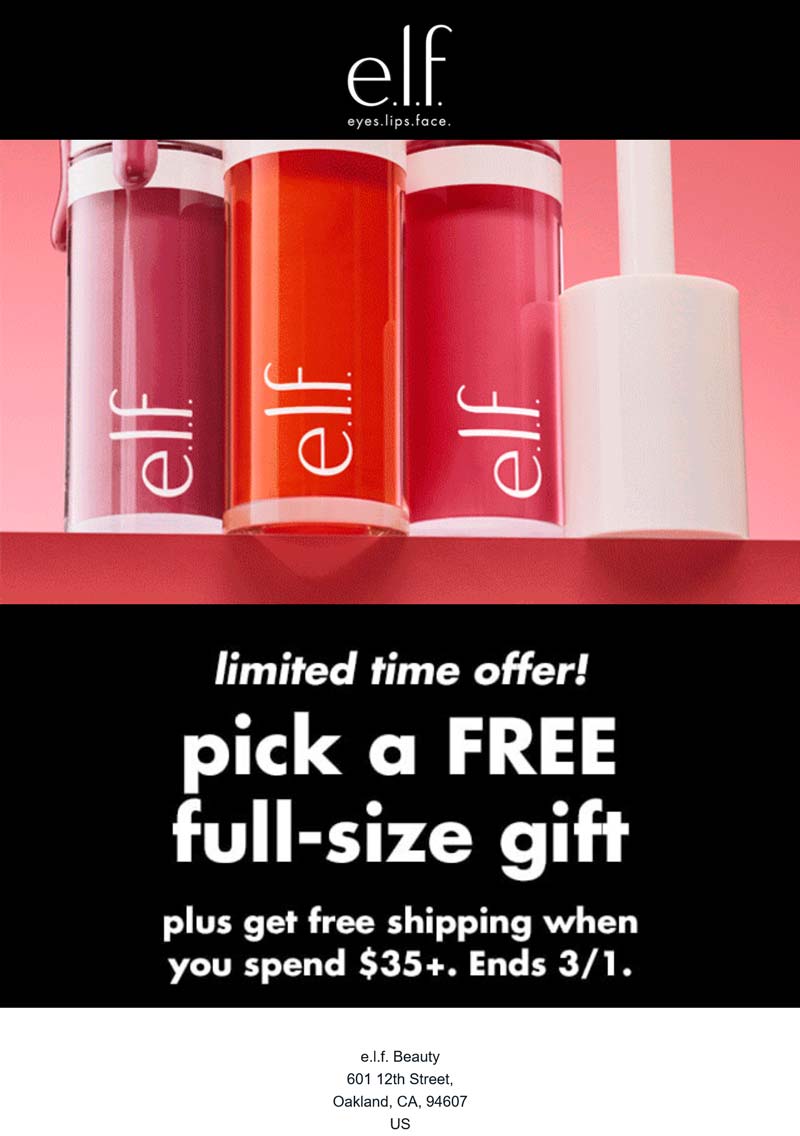 Free full size & shipping on $35 at e.l.f. Cosmetics #elfcosmetics ...