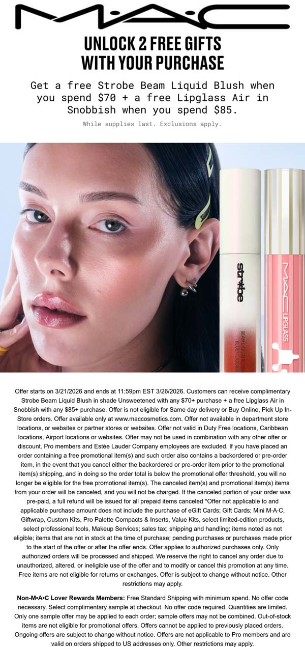 Free liquid blush on $70 & more online at MAC cosmetics #mac - The ...
